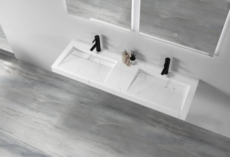Project Case: Custom Marble-Look Solid Surface Sink for Norwegian Villa ...