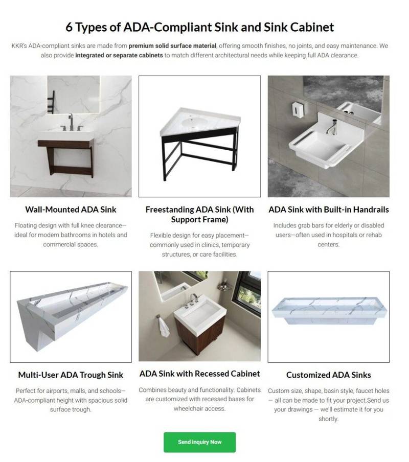 Top 5 ADA Sink Cabinet Manufacturers - KKRsolid.com
